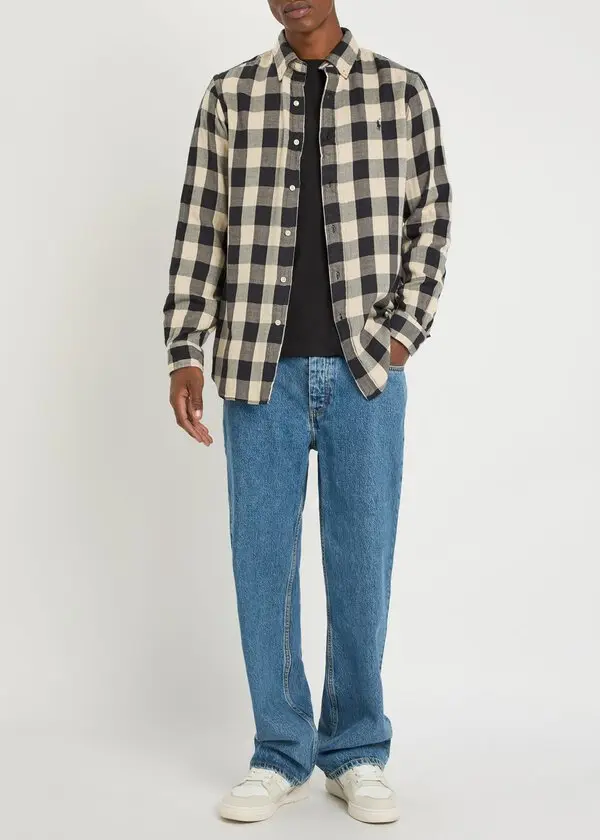Polo Ralph Lauren Checked Logo-embroidered Flannel Shirt - Black