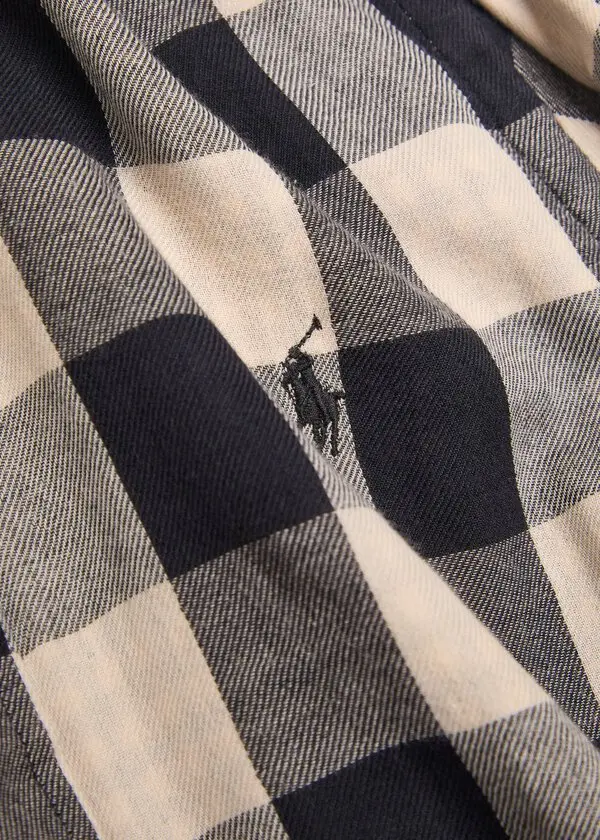 Polo Ralph Lauren Checked Logo-embroidered Flannel Shirt - Black