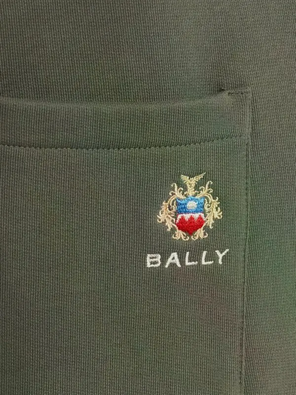 Bally Embroidered-crest Sweatpants - Green