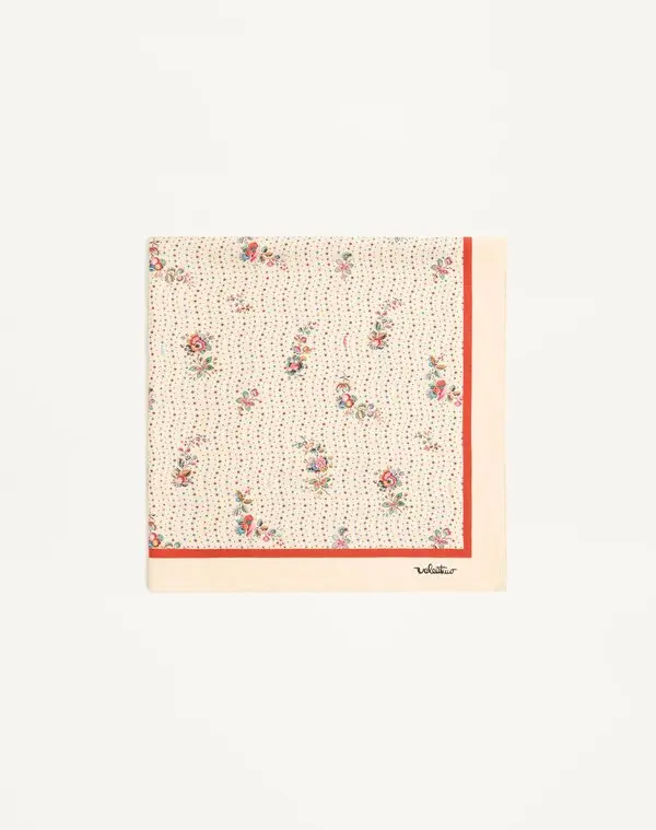 Valentino Garavani Papier Floreal Silk Scarf - Butter