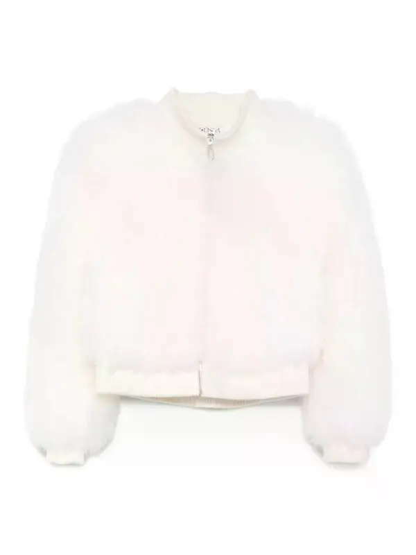 LISKA Goat Fur Bomber Jacket