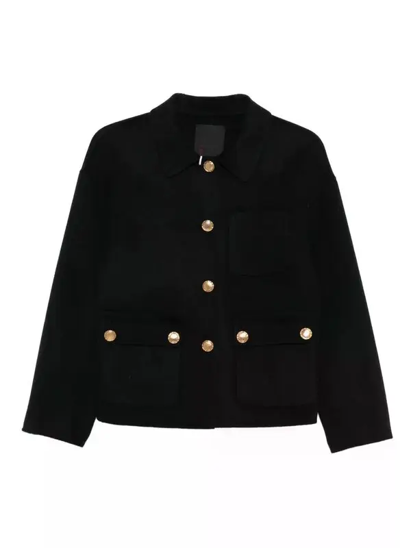 LISKA Front-button Jacket - Black