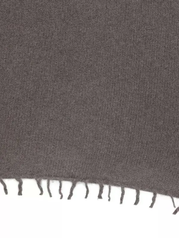 LISKA Frayed-edges Cashmere Scarf - Grey