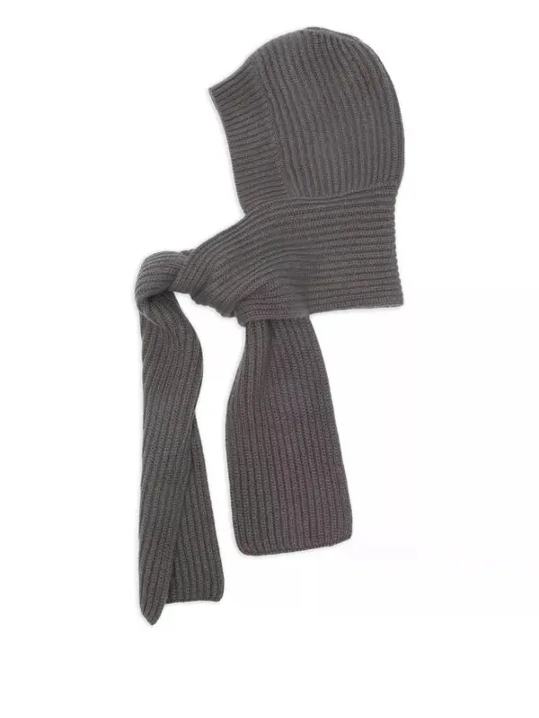 LISKA Ribbed Hooded Scarf