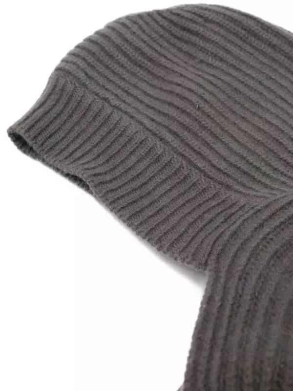LISKA Ribbed Hooded Scarf