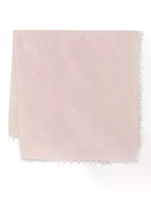 LISKA Frayed-edges Cashmere Scarf - Pink