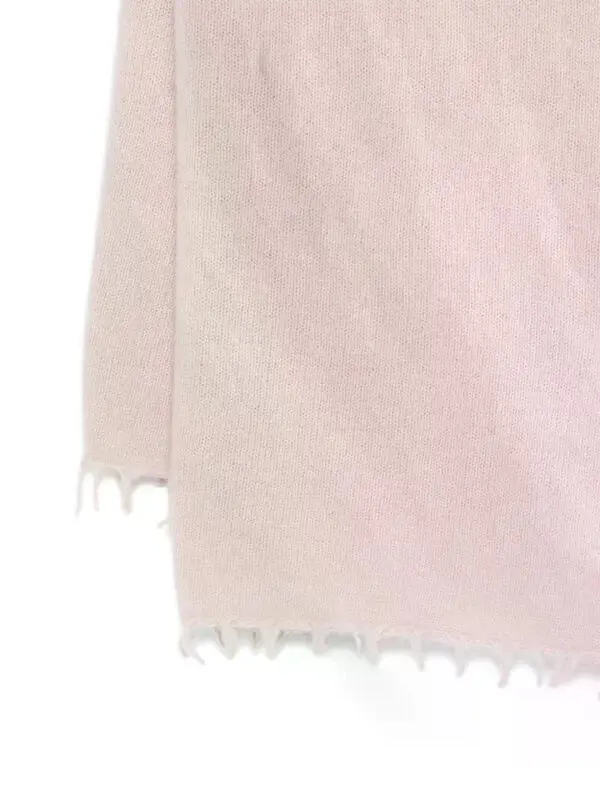 LISKA Frayed-edges Cashmere Scarf - Pink