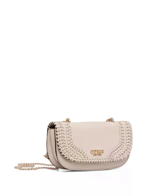 Guess Tatum Woven Chain Mini Crossbody Bag - Neutrals