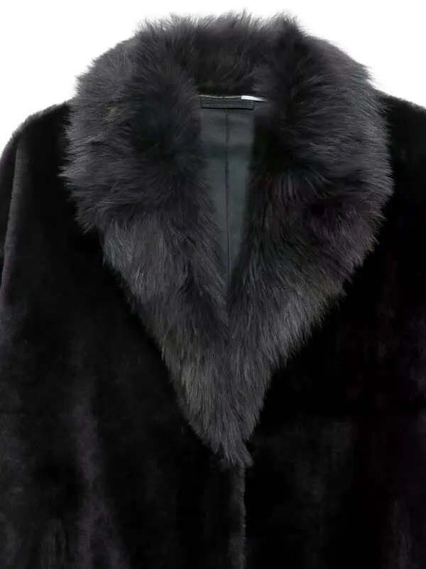 LISKA Shearling-collar Coat
