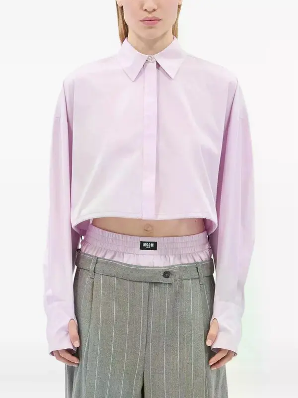 MSGM Buttoned Cropped Shirt