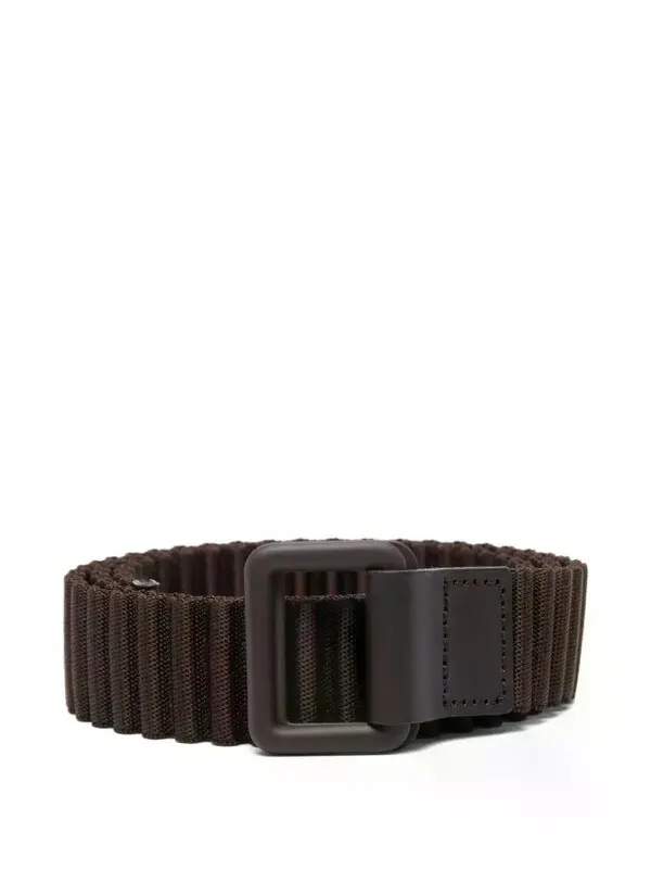 Issey Miyake Pleated Square-buckle Belt - Brown