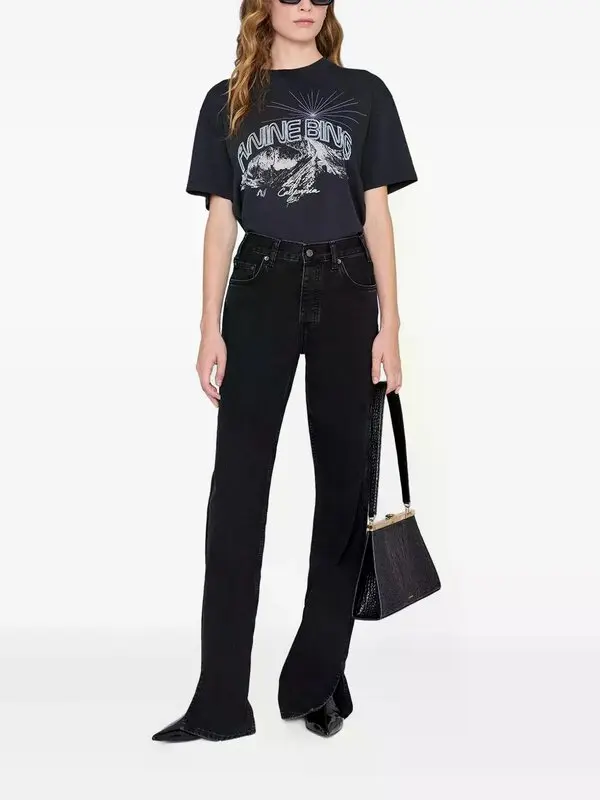 ANINE BING The Walker Crew-neck T-shirt - Blue