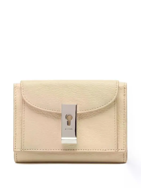 Bally Lock Me Grained-leather Wallet - Neutrals