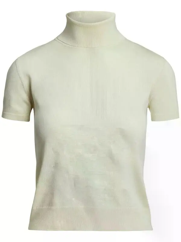 Ralph Lauren Silk Roll Neck Top