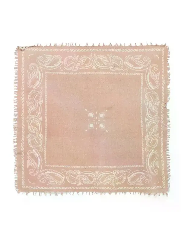 LISKA Tuch Paisley-print Frayed-edge Scarf - Neutrals