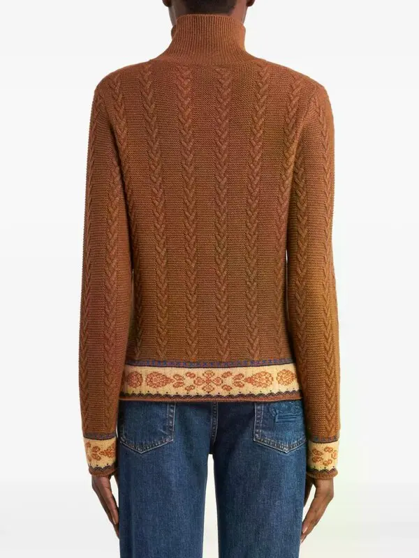 Etro Cable-knit Patterned Sweater