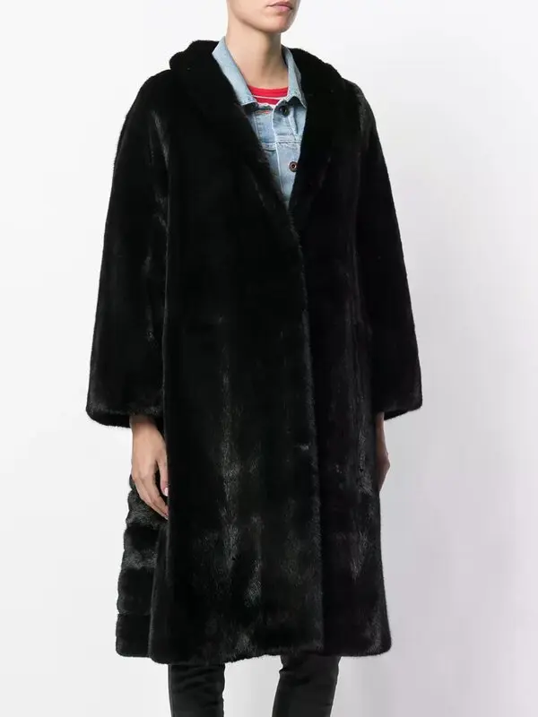 LISKA Fur Detail Coat