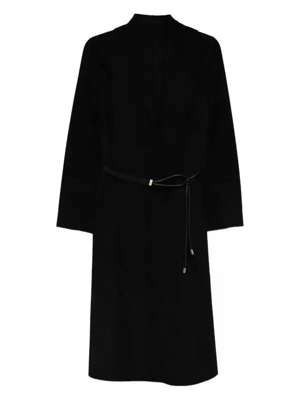 LISKA Belted Long Coat