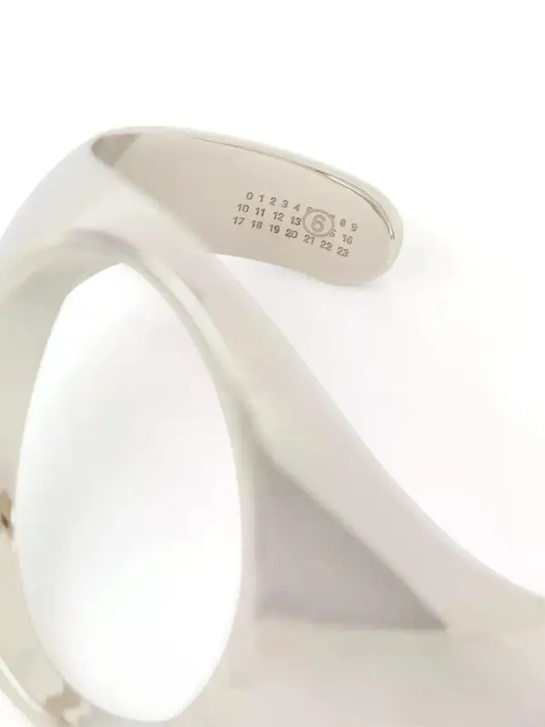 MAISON MARGIELA Cut-out Cuff Bracelet - Silver