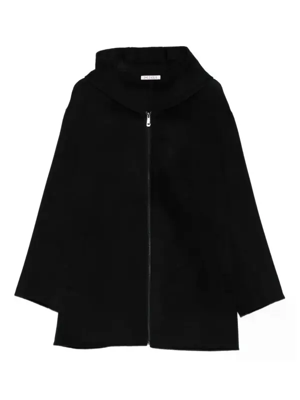 LISKA Hooded Zip-fastening Coat