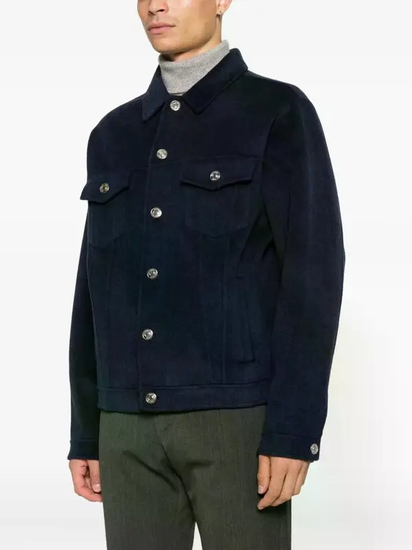 Soft Goat Buttoned Pocket Jacket