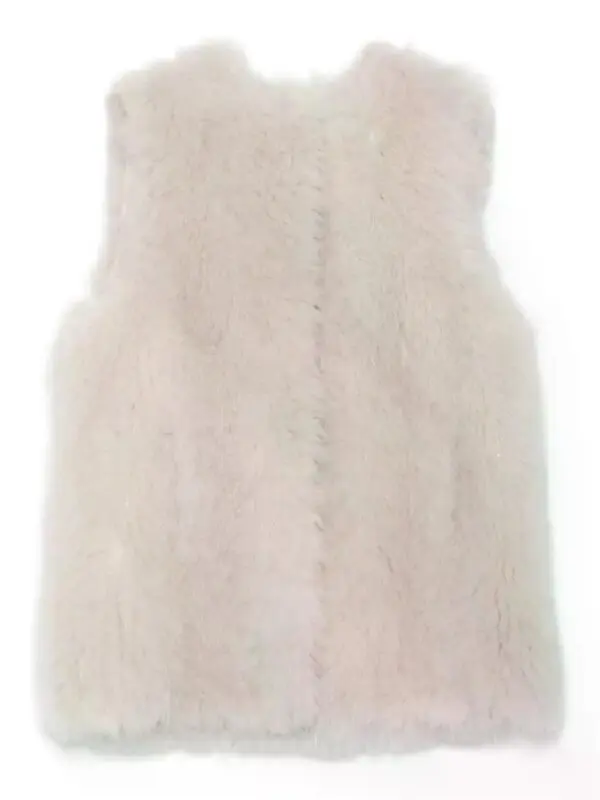 LISKA Goat-fur Sleeveless Gilet