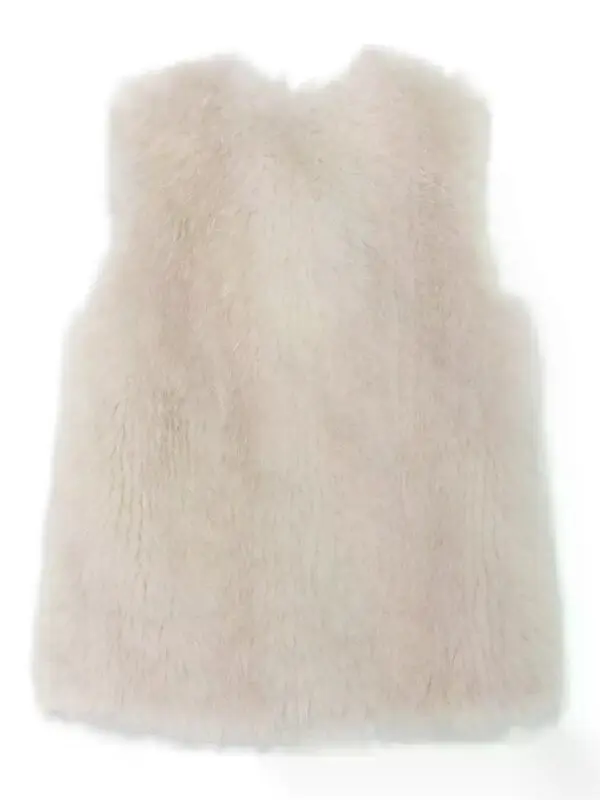 LISKA Goat-fur Sleeveless Gilet