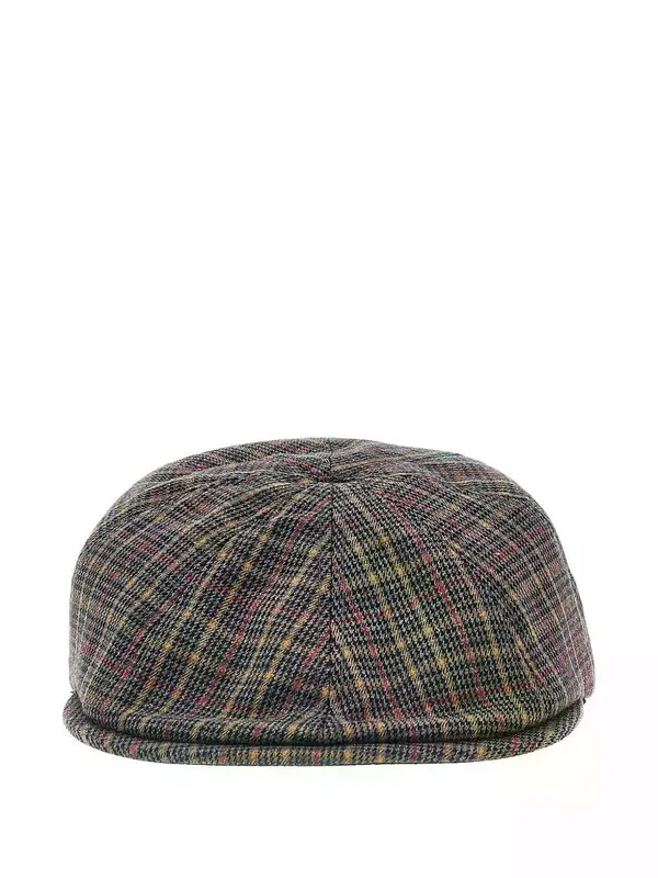 KANGOL Patterned Flexfit Newsboy Cap - Grey