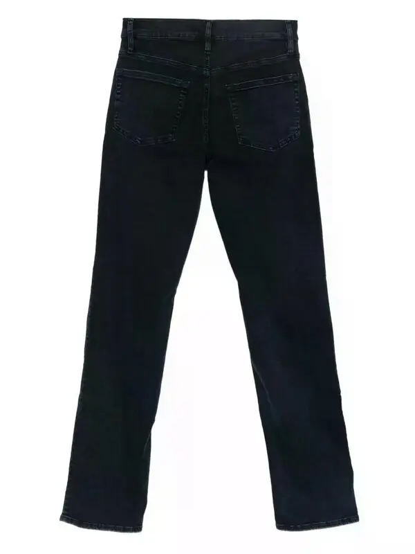 FRAME Buttoned Straight-leg Jeans