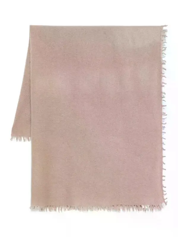 LISKA Frayed-edge Cashmere Scarf - Neutrals