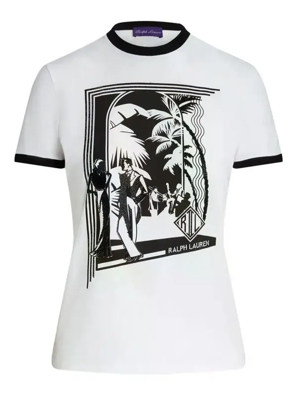 Ralph Lauren Graphic Ringer T-shirt - White