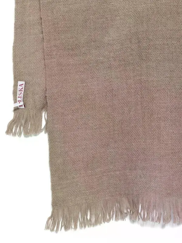 LISKA Frayed Scarf - Neutrals