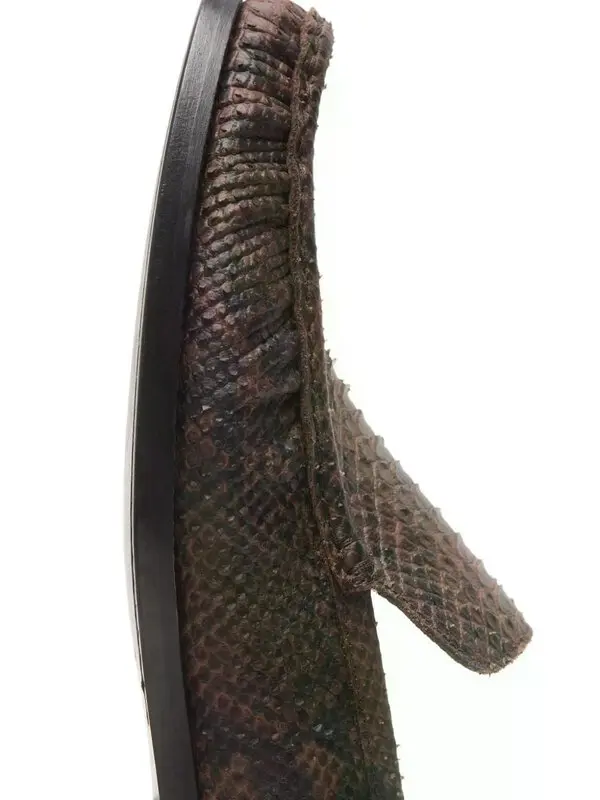Acne Studios Snakeskin Effect Leather Loafers