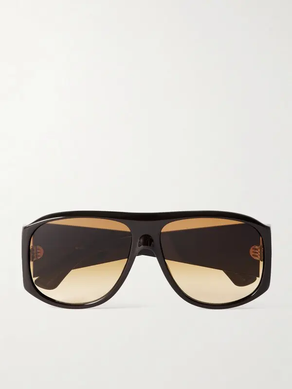 Chloé Izia Aviator-style Acetate Sunglasses - Brown