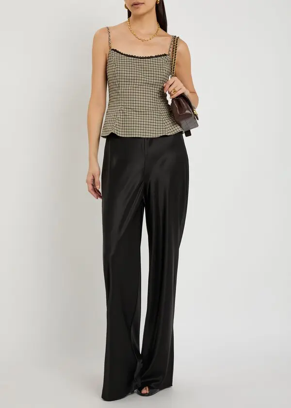 REFORMATION Gale Straight-leg Satin Trousers