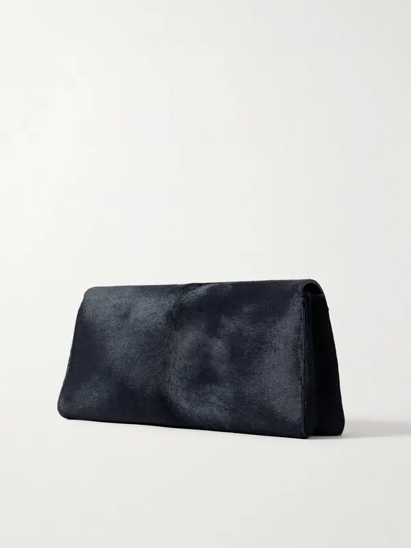 Khaite Audrey Calf Hair Clutch - Blue