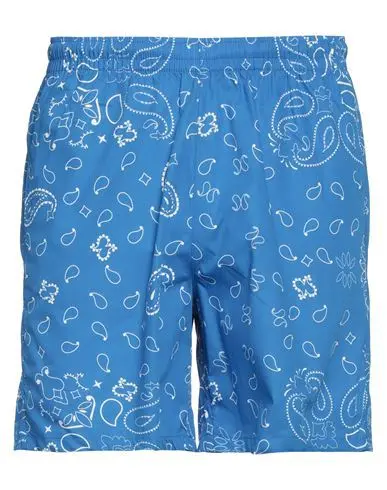GARMENT WORKSHOP Cotton Paisley Print Shorts - Blue