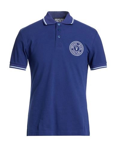 Versace Polo Shirt Size Cotton, Polyester, Elastane - Blue