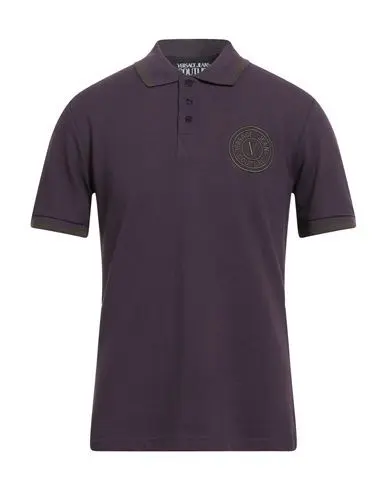 Versace Polo Shirt Dark Size Cotton, Polyester, Elastane - Purple