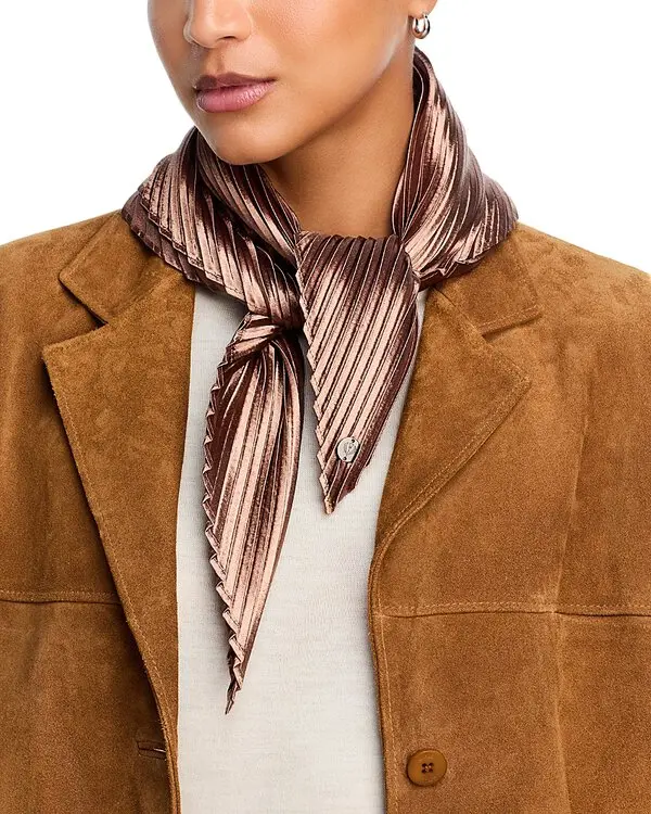 FRAAS V Pleated Diamond Scarf Exclusive - Praline