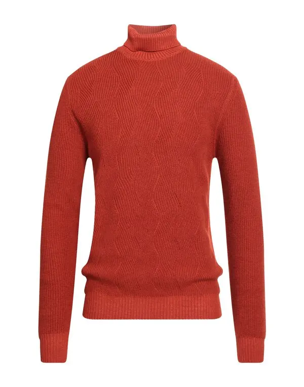 MOORER Turtleneck Wool Top - Red