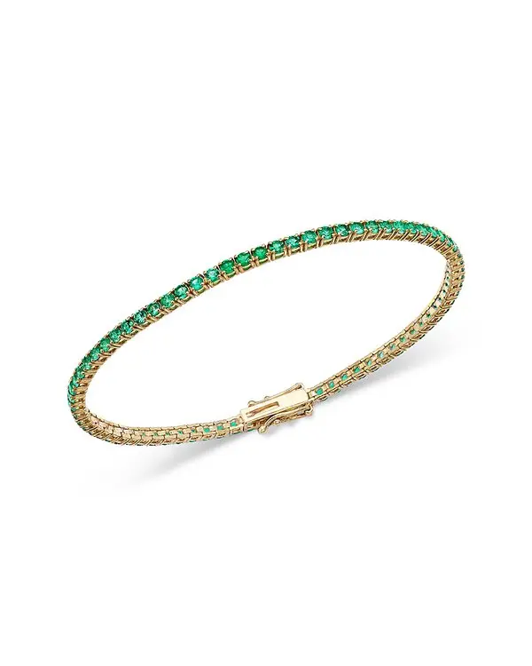 Bloomingdale'S 14k Yellow Gold Emerald Ombre Bracelet - Green/gold