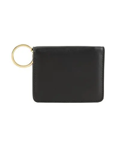 MAISON MARGIELA Cardholder Cow Leather, Brass, Iron, Zinc - Black