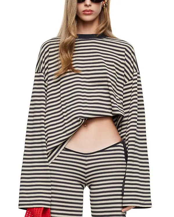 Lioness Long Sleeve Stripe Top - Slate Stripe
