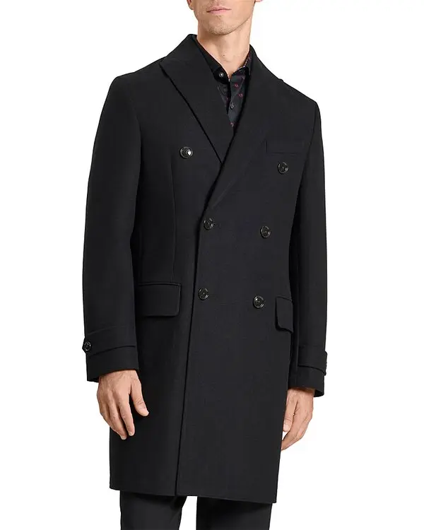 Ted Baker London Winthrop Wool Blend Coat - Black