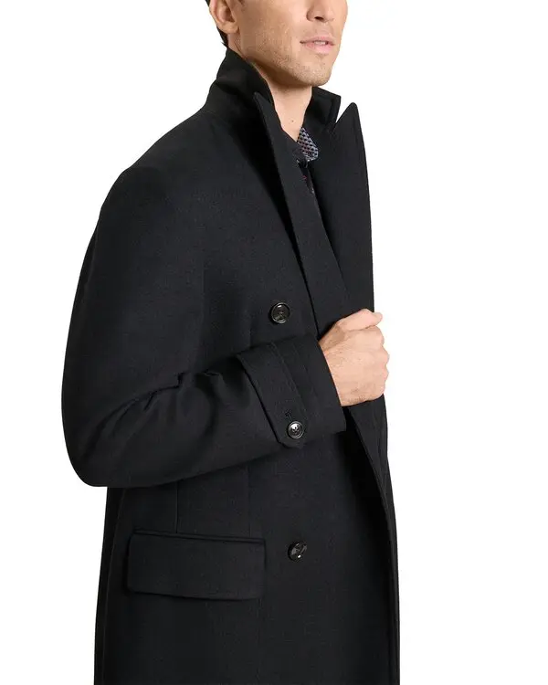 Ted Baker London Winthrop Wool Blend Coat - Black