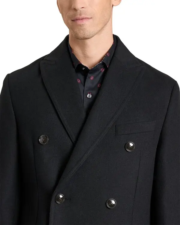 Ted Baker London Winthrop Wool Blend Coat - Black