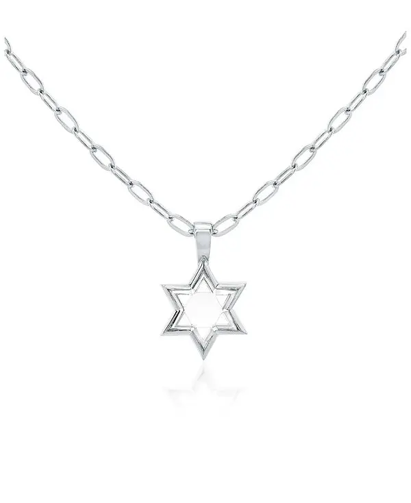 VRAI 18k Gold Solitaire Star Diamond Necklace - White