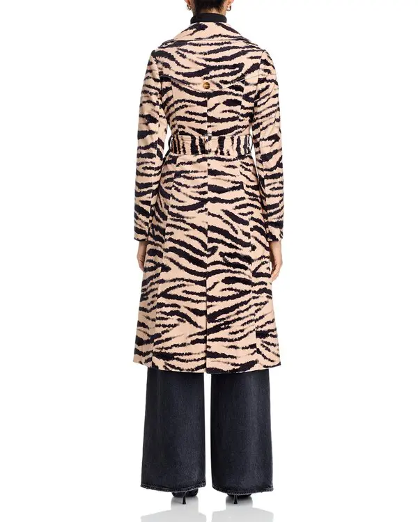 Cara Cara Karlie Zebra Velveteen Trench Coat