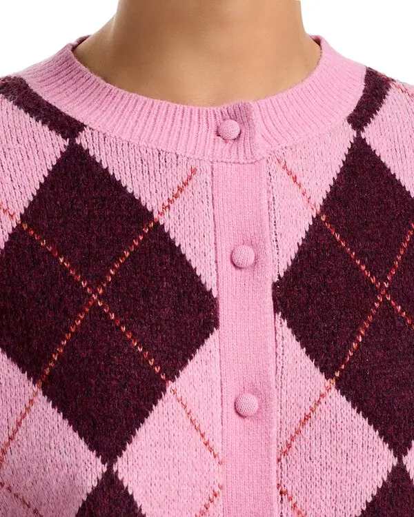 525 America Argyle Cardigan Sweater